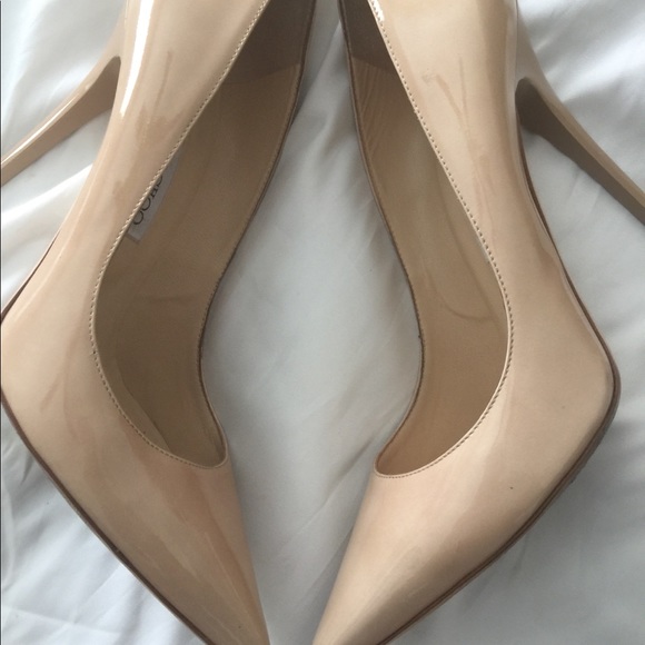 Jimmy Choo | Shoes | Jimmy Choo Bone Color Heels Abel Style | Poshmark